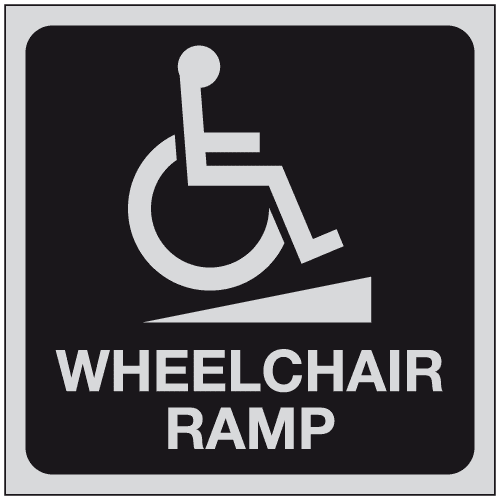 Wheelchair Ramp sign – Ref: gs9a – Safety Sign Warehouse