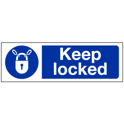 Keep locked sign – Ref: ms19 – Safety Sign Warehouse