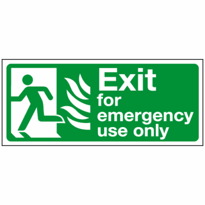 NHS Exit for emergency use only – Ref: nhs43 – Safety Sign Warehouse