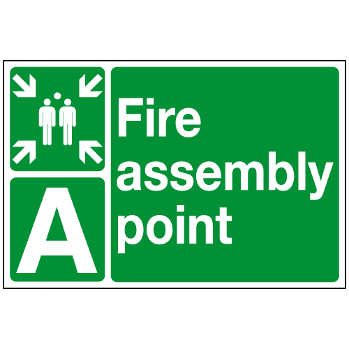 Fire assembly point A (landscape) sign – Ref: sc644-A – Safety Sign ...