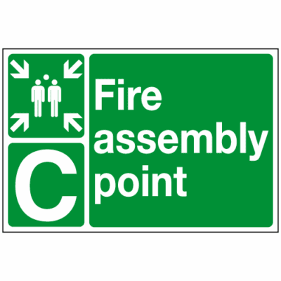 Fire assembly point C (landscape) sign – Ref: sc644-C – Safety Sign ...