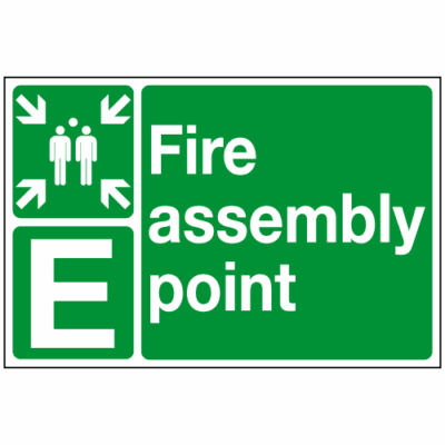 Fire assembly point E (landscape) sign – Ref: sc644-E – Safety Sign ...
