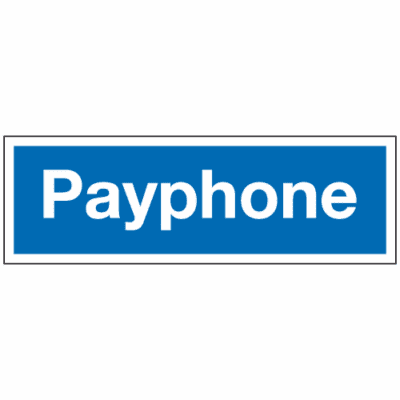 Payphone sign – Ref: sg14 – Safety Sign Warehouse
