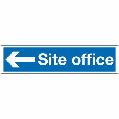 Site Office (arrow left) sign – Ref: sg20 – Safety Sign Warehouse
