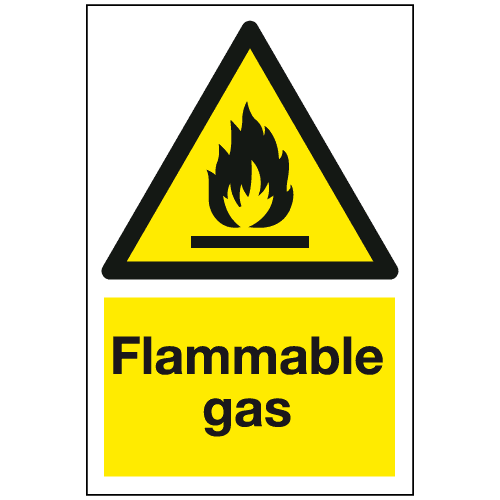 Flammable gas sign – Ref: wm1 – Safety Sign Warehouse