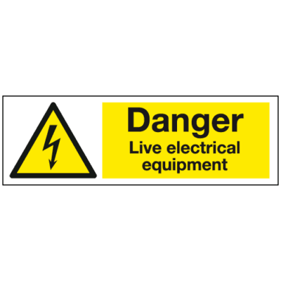 Danger live electrical equipment sign – Ref: ws17 – Safety Sign Warehouse