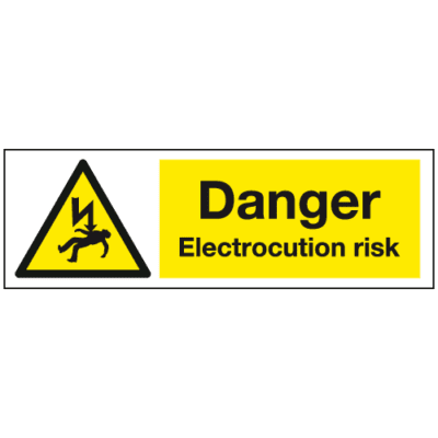 Danger electrocution risk sign – Ref: ws18 – Safety Sign Warehouse