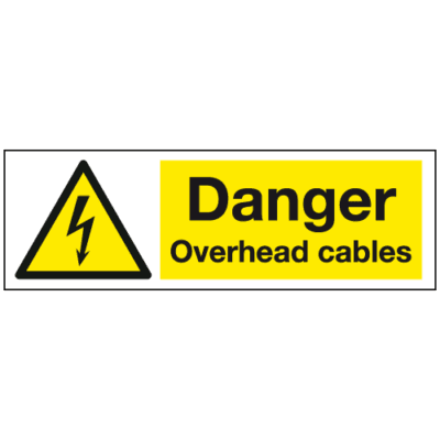 Danger overhead cables sign – Ref: ws210 – Safety Sign Warehouse
