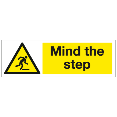 Mind the step sign – Ref: ws292 – Safety Sign Warehouse