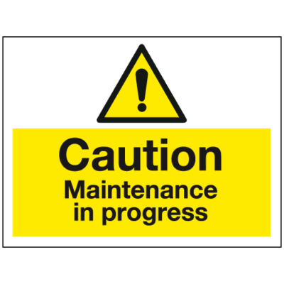 Caution maintenance in progress sign – Ref: ws388 – Safety Sign Warehouse