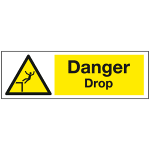 Danger drop sign – Ref: ws63 – Safety Sign Warehouse