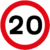 20 mph Speed limit sign – diag 670.20 – Safety Sign Warehouse