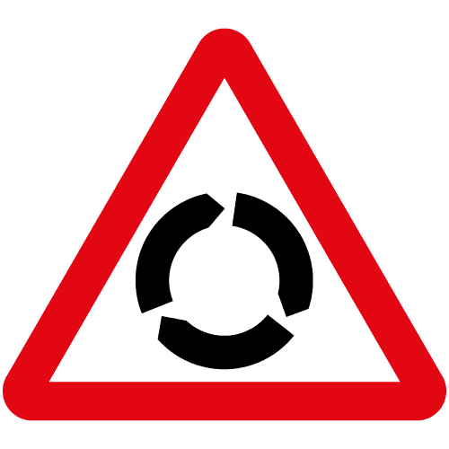 Roundabout Ahead sign – Ref: diag 510 – Safety Sign Warehouse