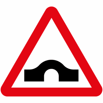 Hump Bridge Ahead Sign – Ref: diag 528 – Safety Sign Warehouse
