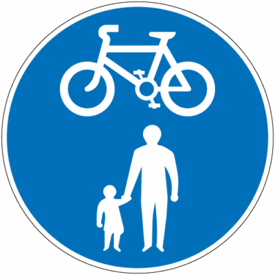 Cycle & Pedestrian Route sign – Ref: diag 956 – Safety Sign Warehouse