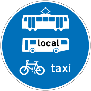 Trams, Local Buses, Cycles and Taxis Only sign – Ref: diag 953.1bv1 ...