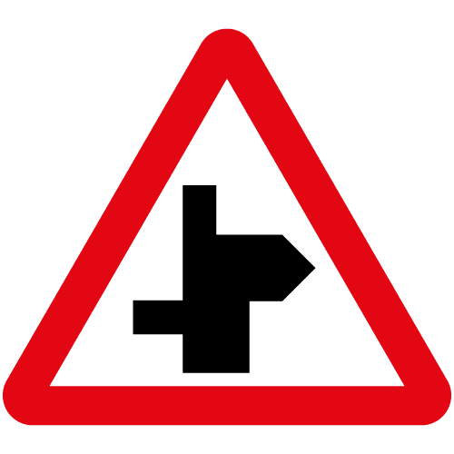 Staggered Junction Priority Right Ahead Sign – Ref: diag 507.1v3 ...
