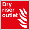 Dry Riser Outlet sign – Ref: s110.2 – Safety Sign Warehouse