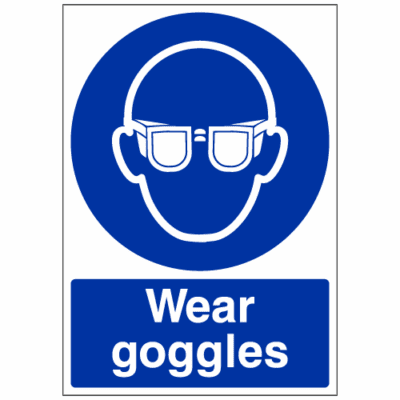 Wear goggles sign – Ref: m11 – Safety Sign Warehouse