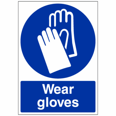 Wear Gloves sign – Ref: m15 – Safety Sign Warehouse