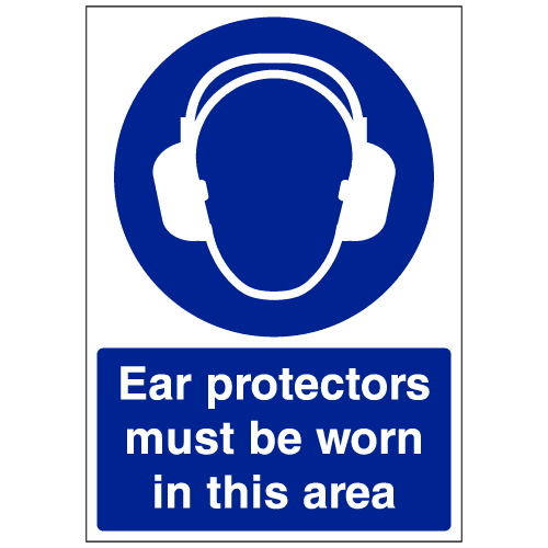Ear Protectors Must Be Worn In This Area Sign Ref M7 Safety Sign