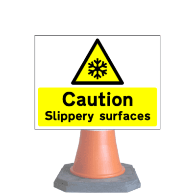 Caution Slippery Surfaces cone sign – cns75 (cone sold separately ...