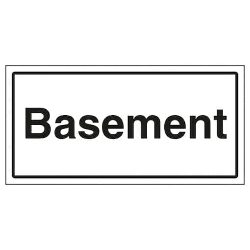 Basement sign – Ref: st58 – Safety Sign Warehouse