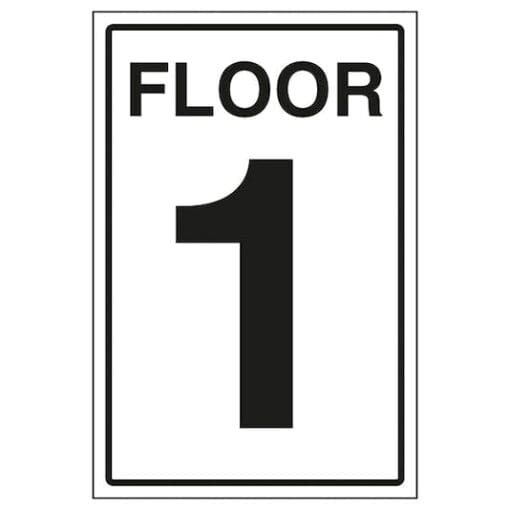 Floor Level 1 sign- Ref: st8 – Safety Sign Warehouse