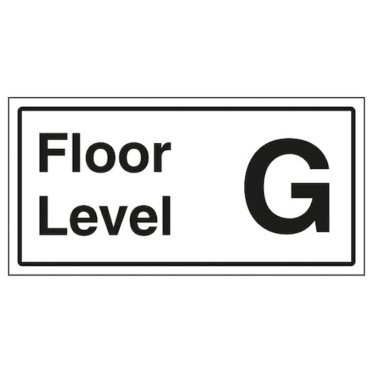 Floor Level G sign- Ref: st45 – Safety Sign Warehouse