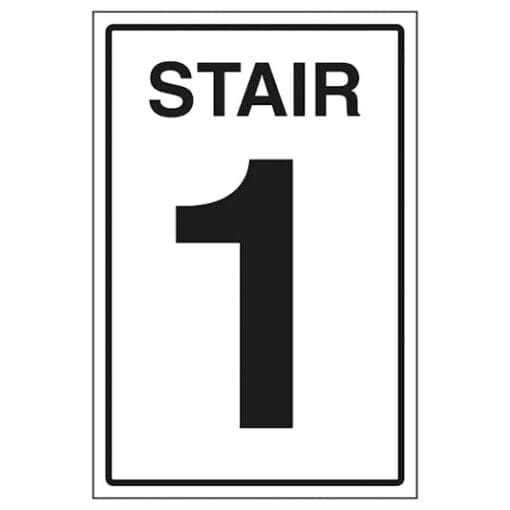 Stair Level 1 sign- Ref: st15 – Safety Sign Warehouse