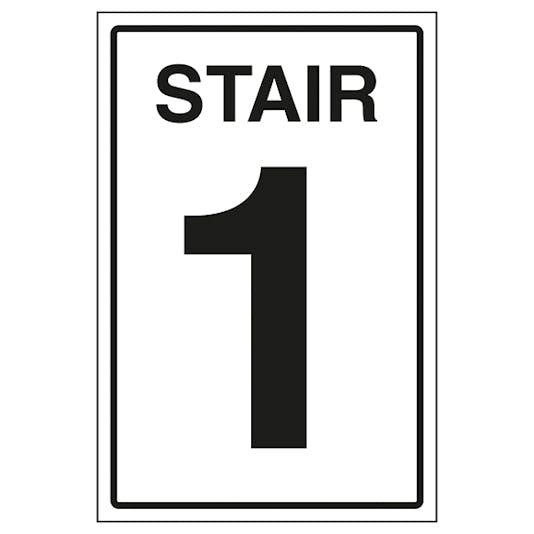Stair Level 1 sign- Ref: st15 – Safety Sign Warehouse