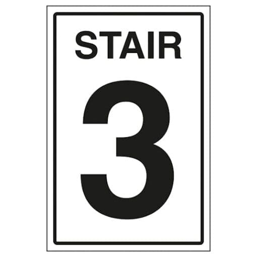 Stair Level 3 sign- Ref: st17 – Safety Sign Warehouse