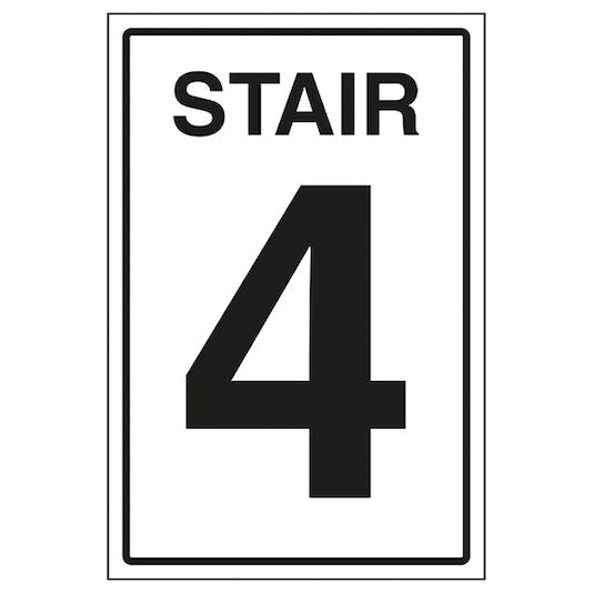 Stair Level 4 sign- Ref: st18 – Safety Sign Warehouse