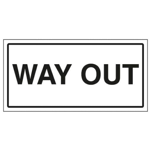 Way Out sign- Ref: st50 – Safety Sign Warehouse