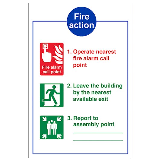 Fire Action Notice Signs – Safety Sign Warehouse