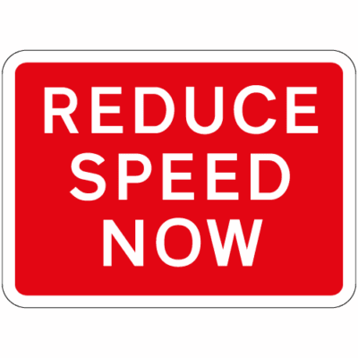 Reduce Speed Now. Diag 511 – Safety Sign Warehouse