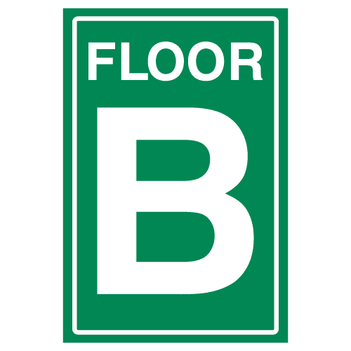 Floor B Green sign – Ref: st60 – Safety Sign Warehouse