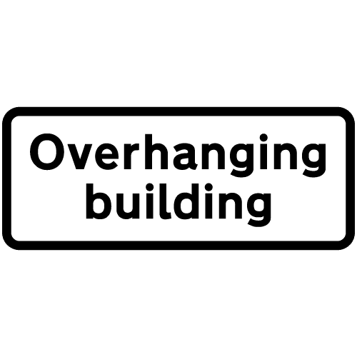 Overhanging building. Diag 530.1 – Safety Sign Warehouse