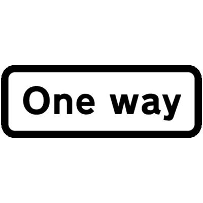 One-way traffic. Diag 607 – Safety Sign Warehouse