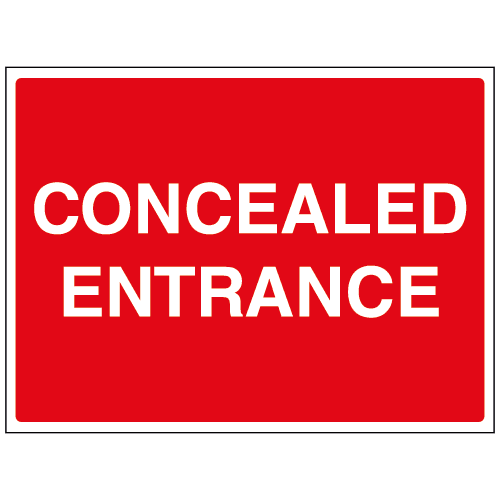 Concealed Entrance sign – Ref: cp20 – Safety Sign Warehouse