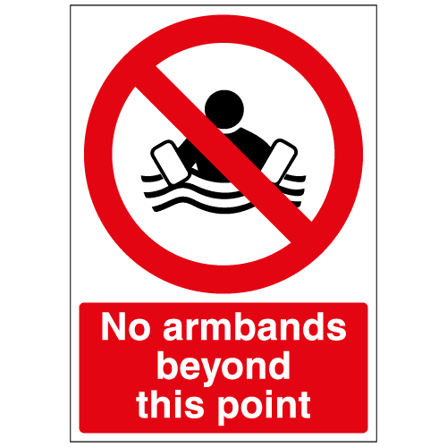 No armbands beyond this point sign – Ref: ps18 – Safety Sign Warehouse