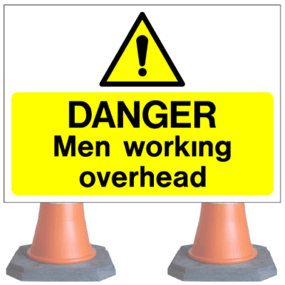 Danger Men working overhead cone sign – cns 59 (cone sold separately ...