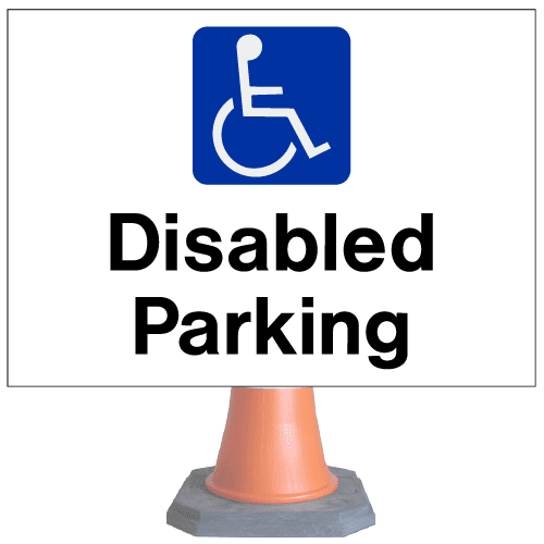 Disabled Parking cone sign – cns 101 (cone sold separately) – Safety ...