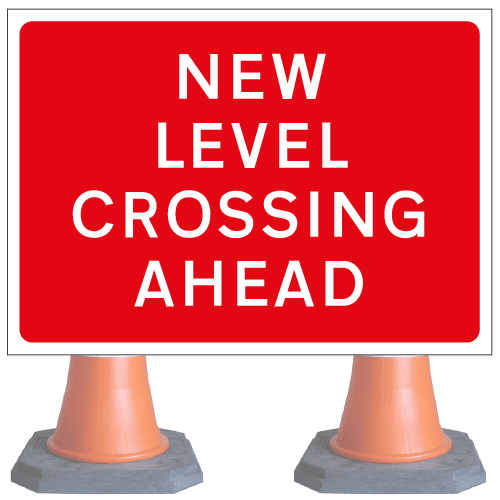 New Level Crossing Ahead cone sign – cns 790v1 (cone sold separately ...