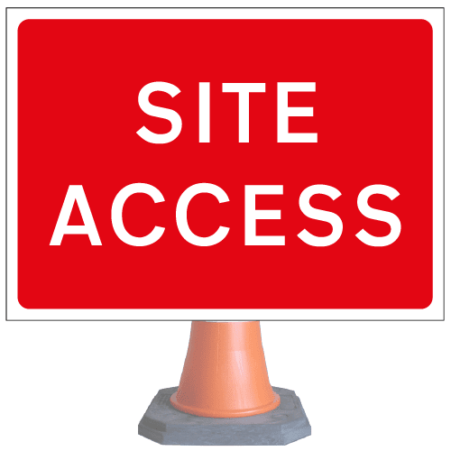 Site Access cone sign – cns 208 (cone sold separately) – Safety Sign ...