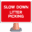 Slow down Litter picking cone sign – cns119 (cone sold separately ...