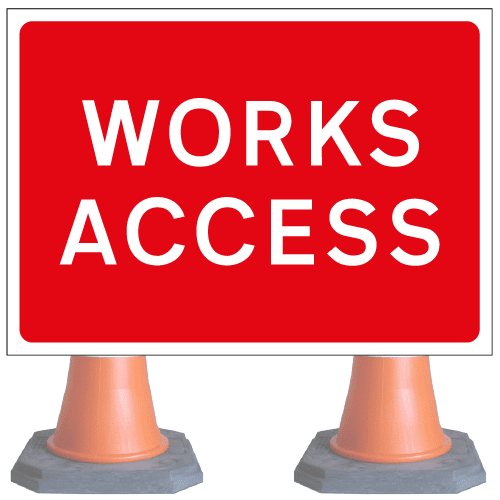 Works Access cone sign – cns 7301 (cone sold separately) – Safety Sign ...