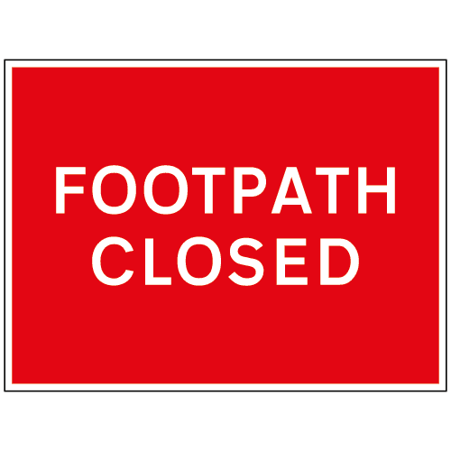 Footpath Closed sign – Ref: tc51 – Safety Sign Warehouse