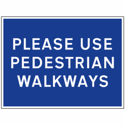 Please use pedestrian walkways sign – Ref: tc76 – Safety Sign Warehouse