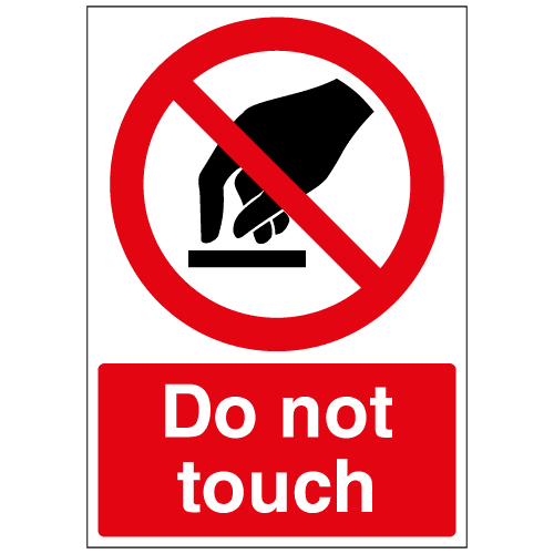 Do Not Touch sign – Ref: p15 – Safety Sign Warehouse